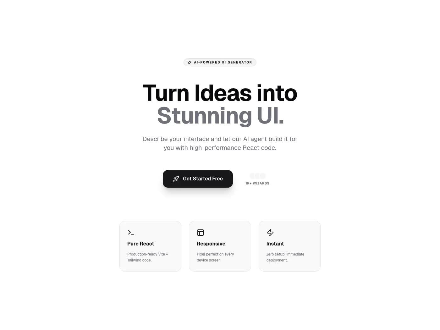 Web UI Wizard