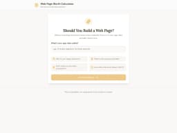 Web Page Worth Calculator