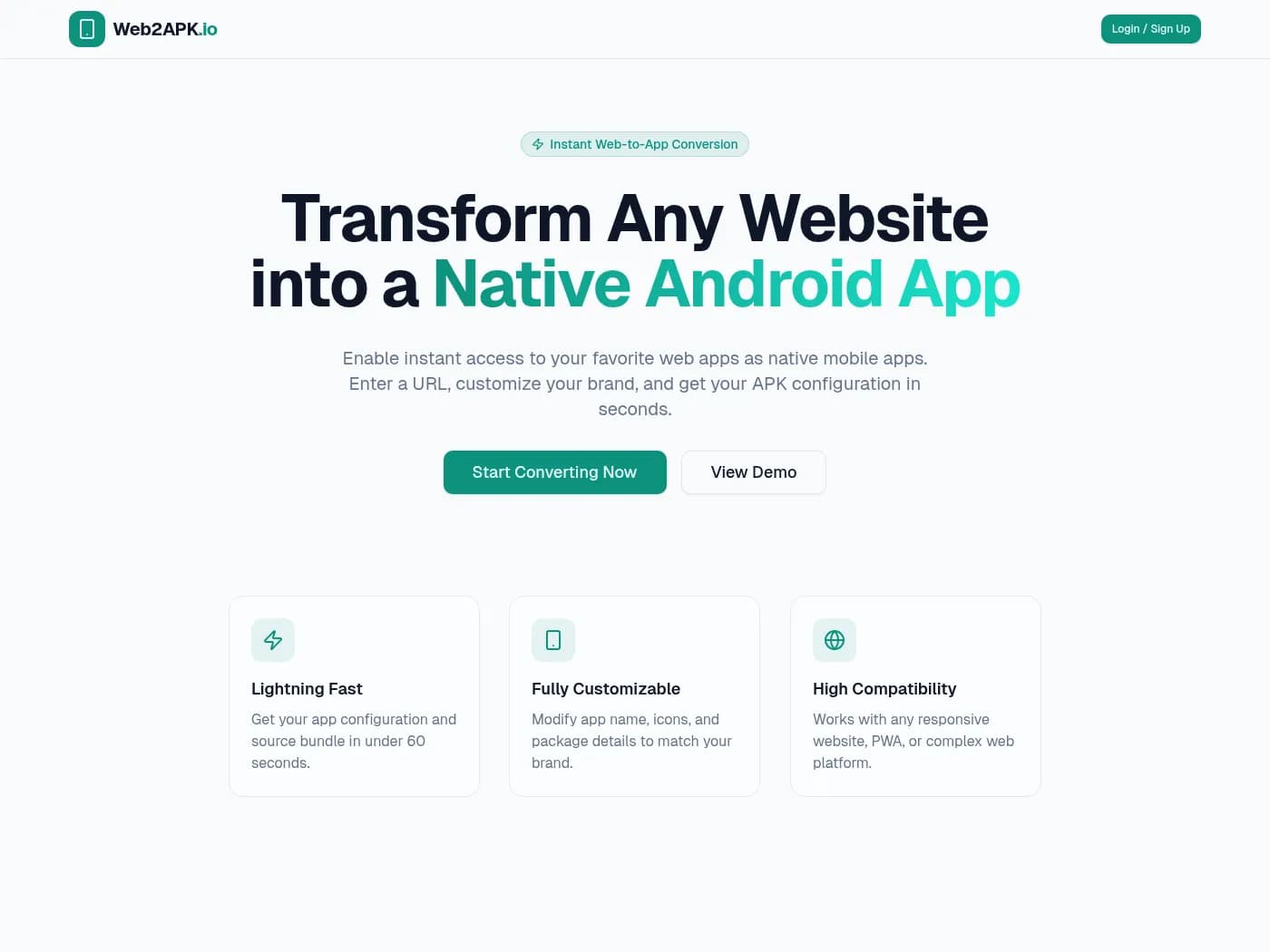 Web2APK Converter