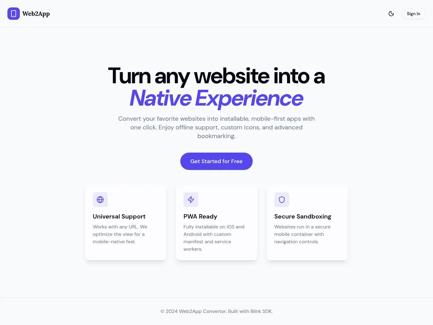 Web2App Convertor