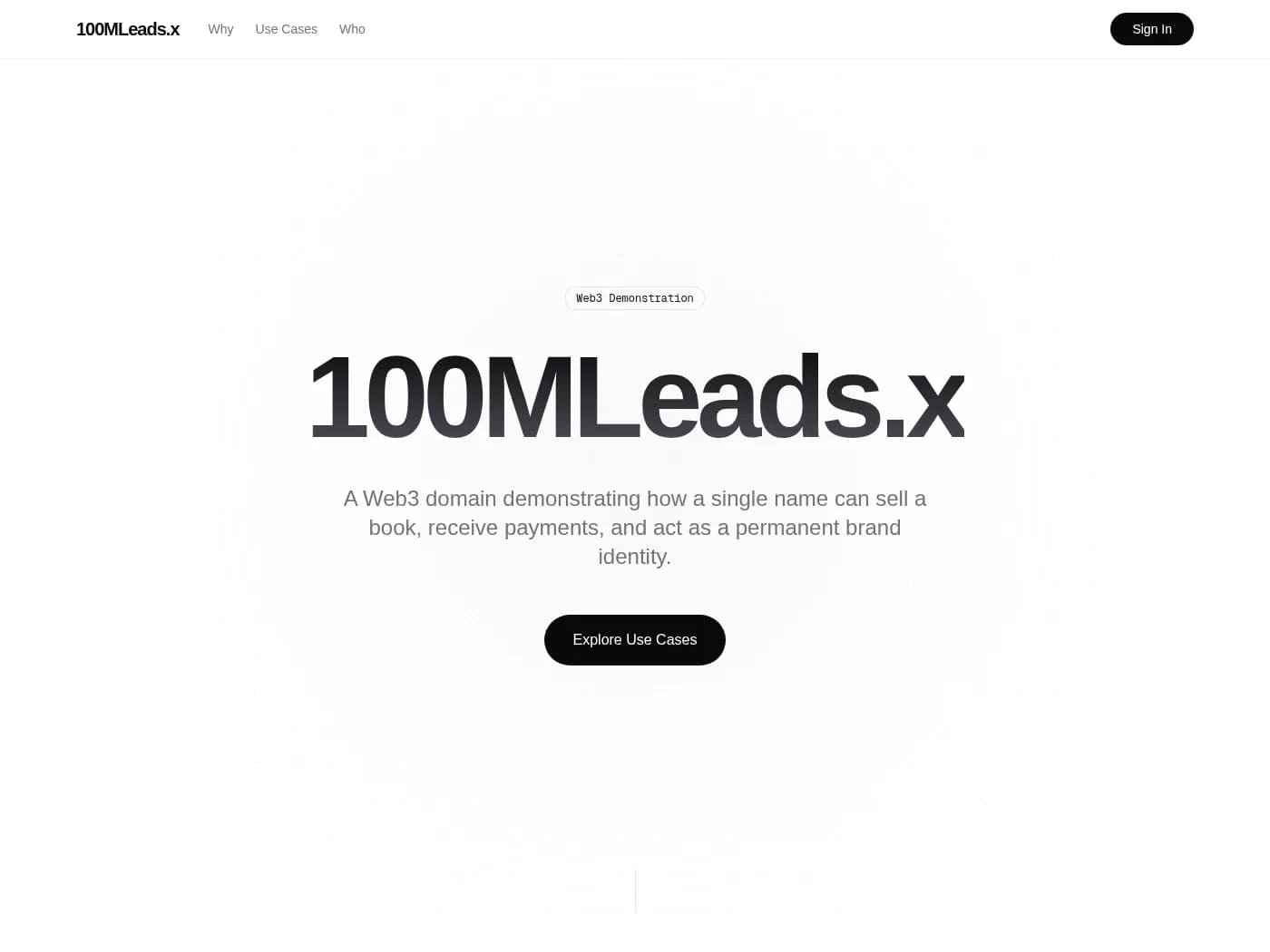 100MLeads Web3 Demo