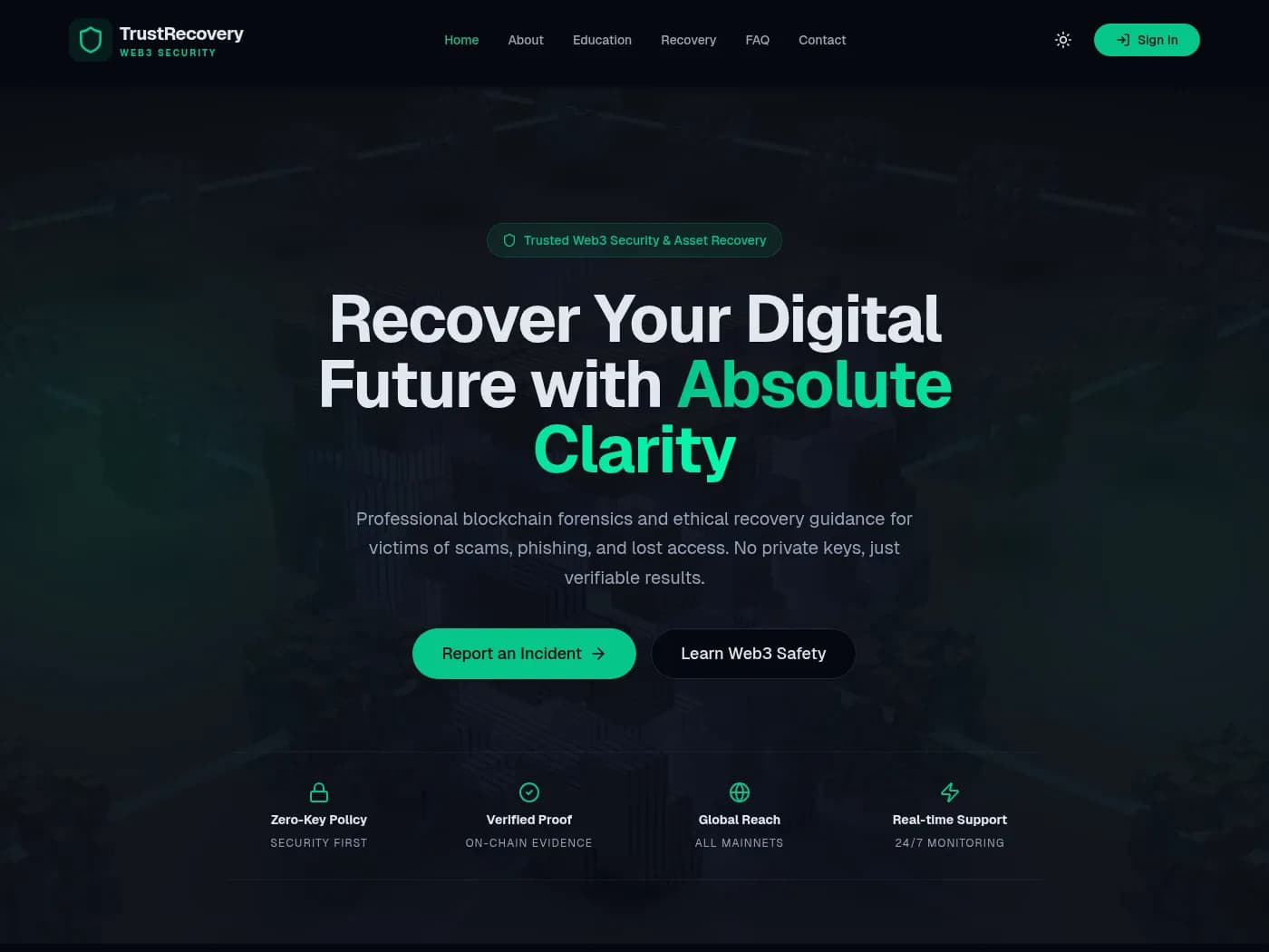 Web3 Trust Recovery Hub
