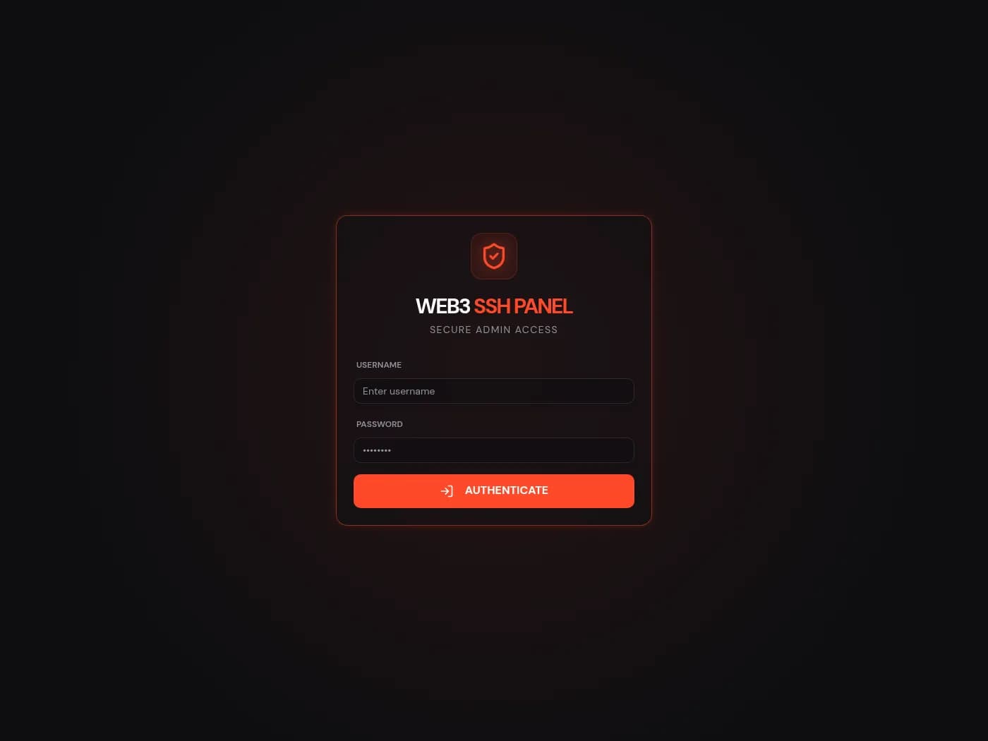 Web3 SSH Panel Pro
