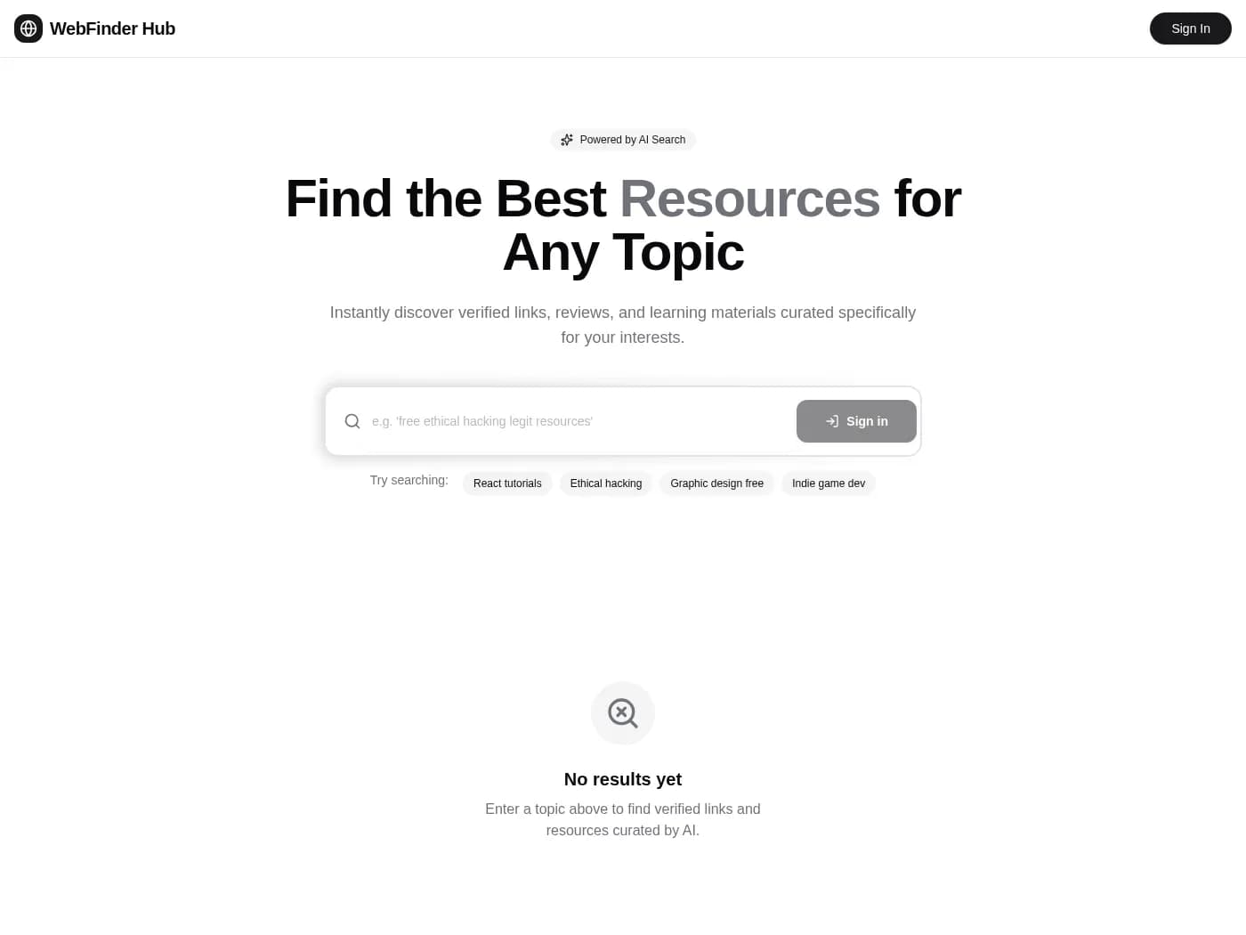 WebFinder Hub