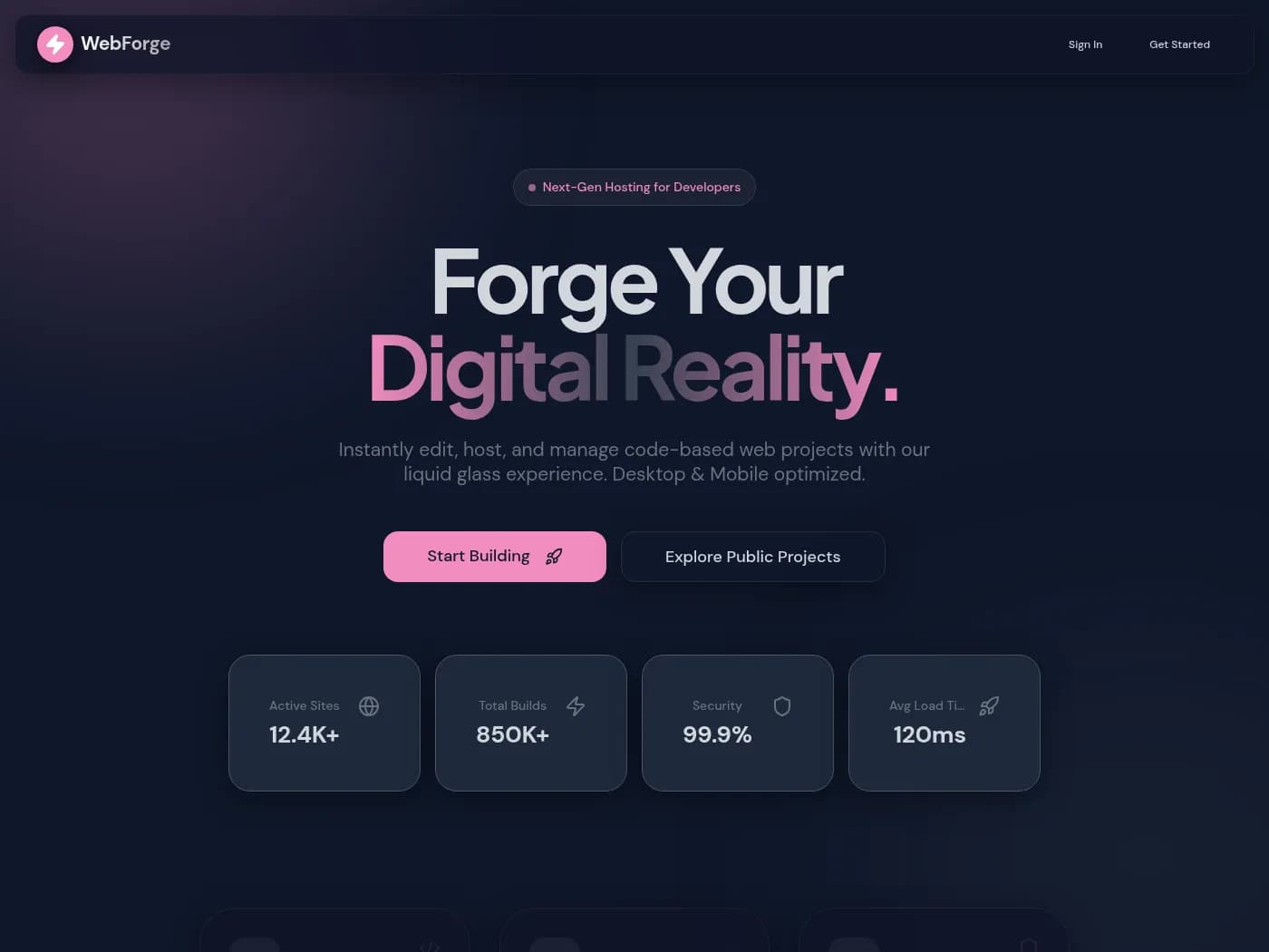 WebForge Hosting Platform
