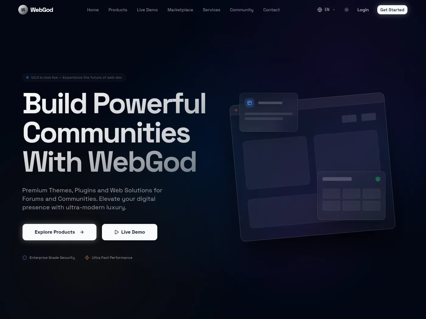 WebGod Luxury Landing