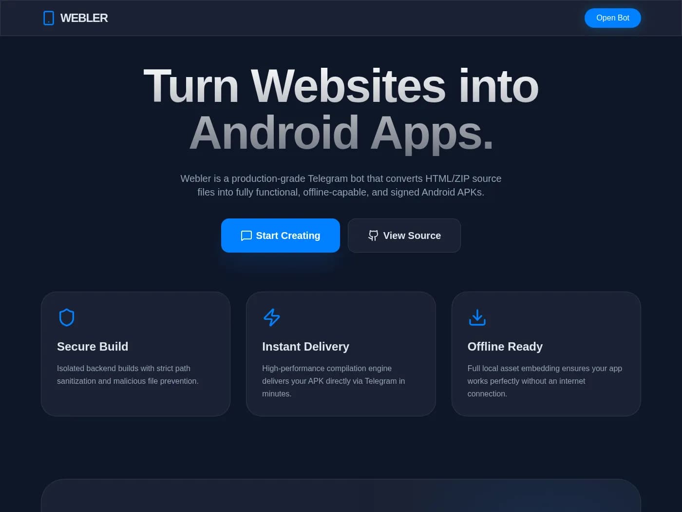 Webler APK Bot