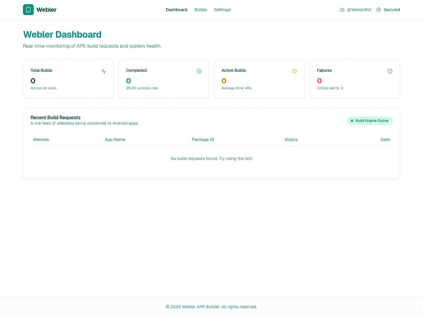 Webler APK Builder Bot