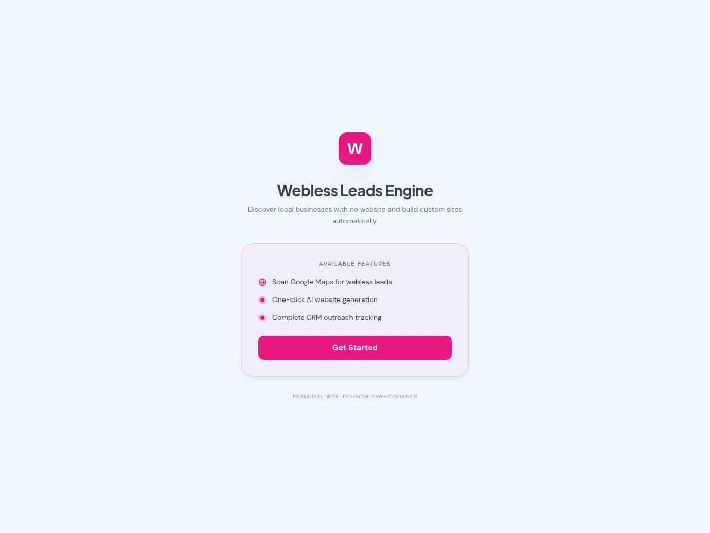 Webless Leads Engine