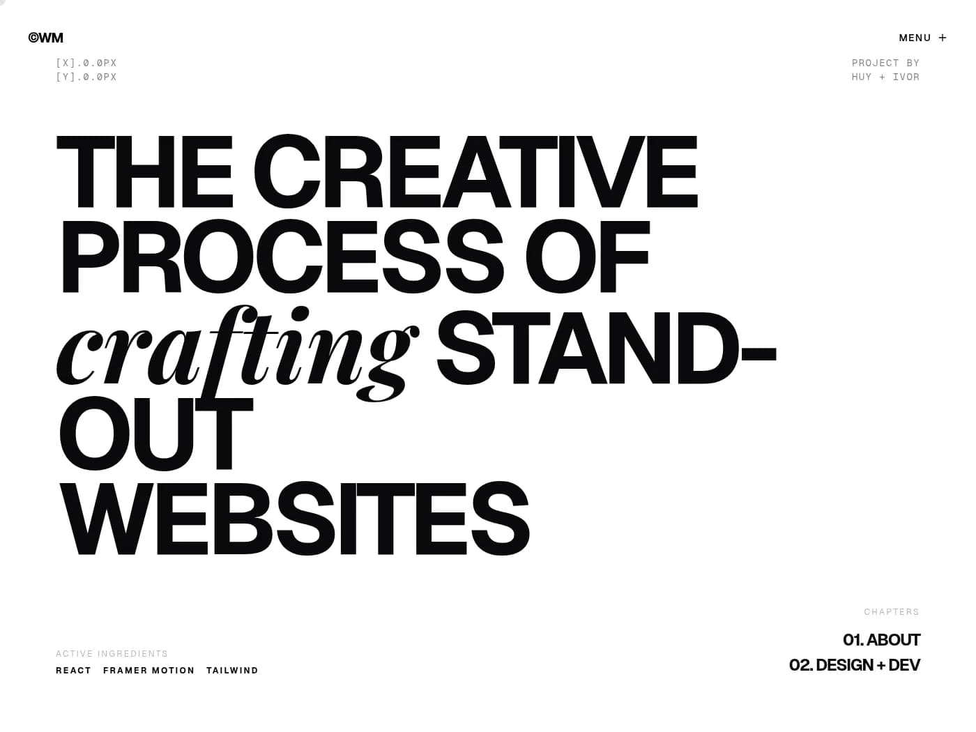 Creative Web Manual Clone
