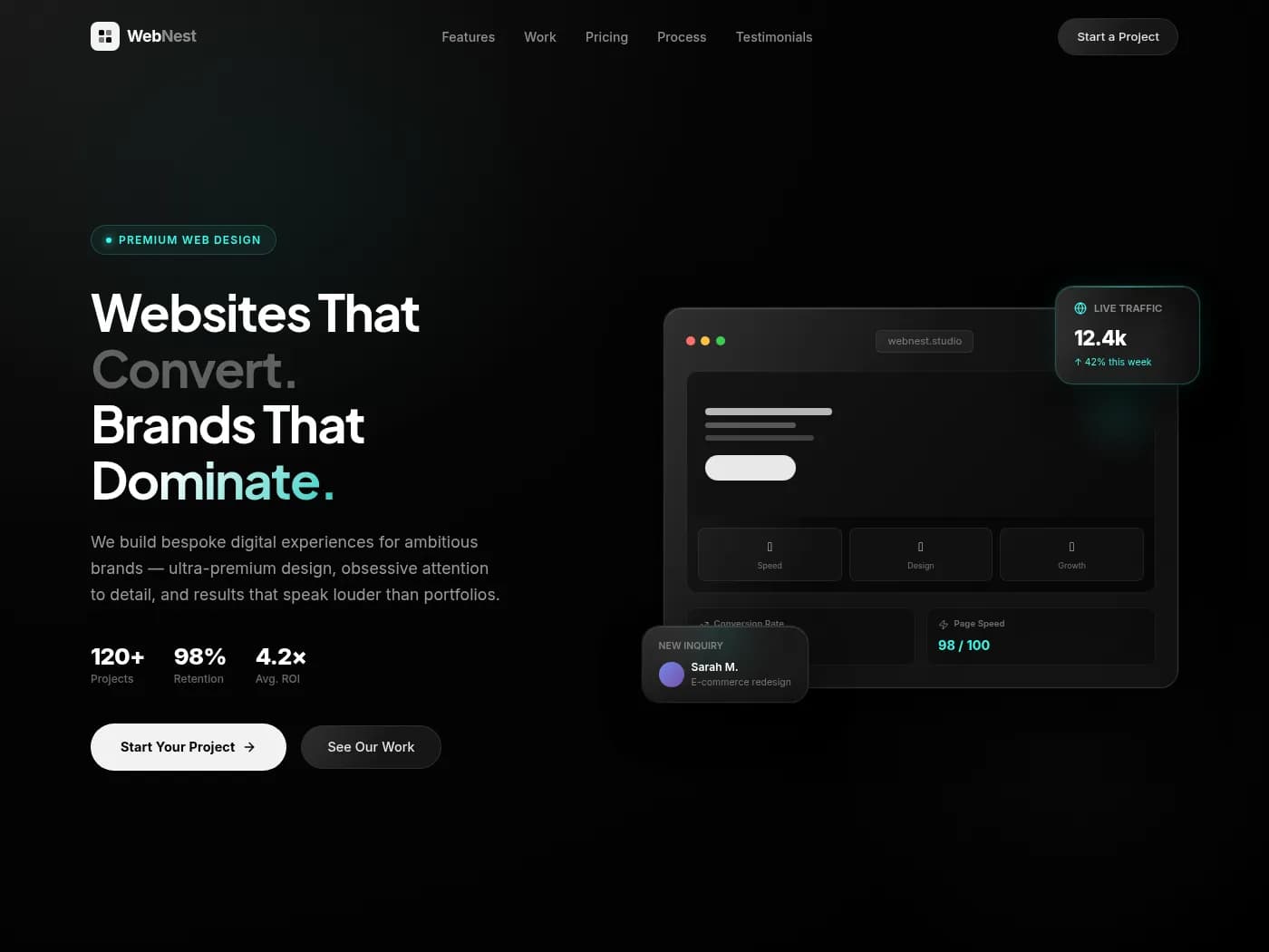 WebNest Premium Glass Site