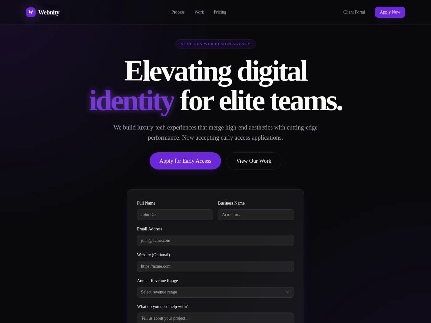 Webnity Agency Platform