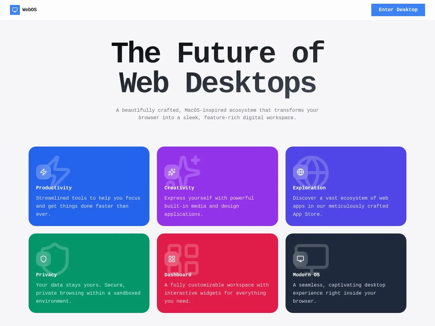 WebOS Digital Desktop