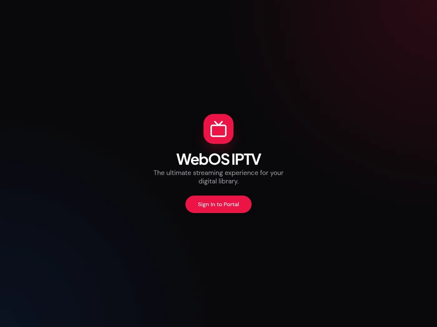 WebOS IPTV Portal