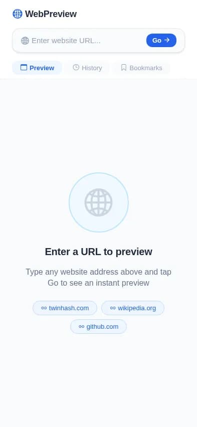 Ekta WebPreview App