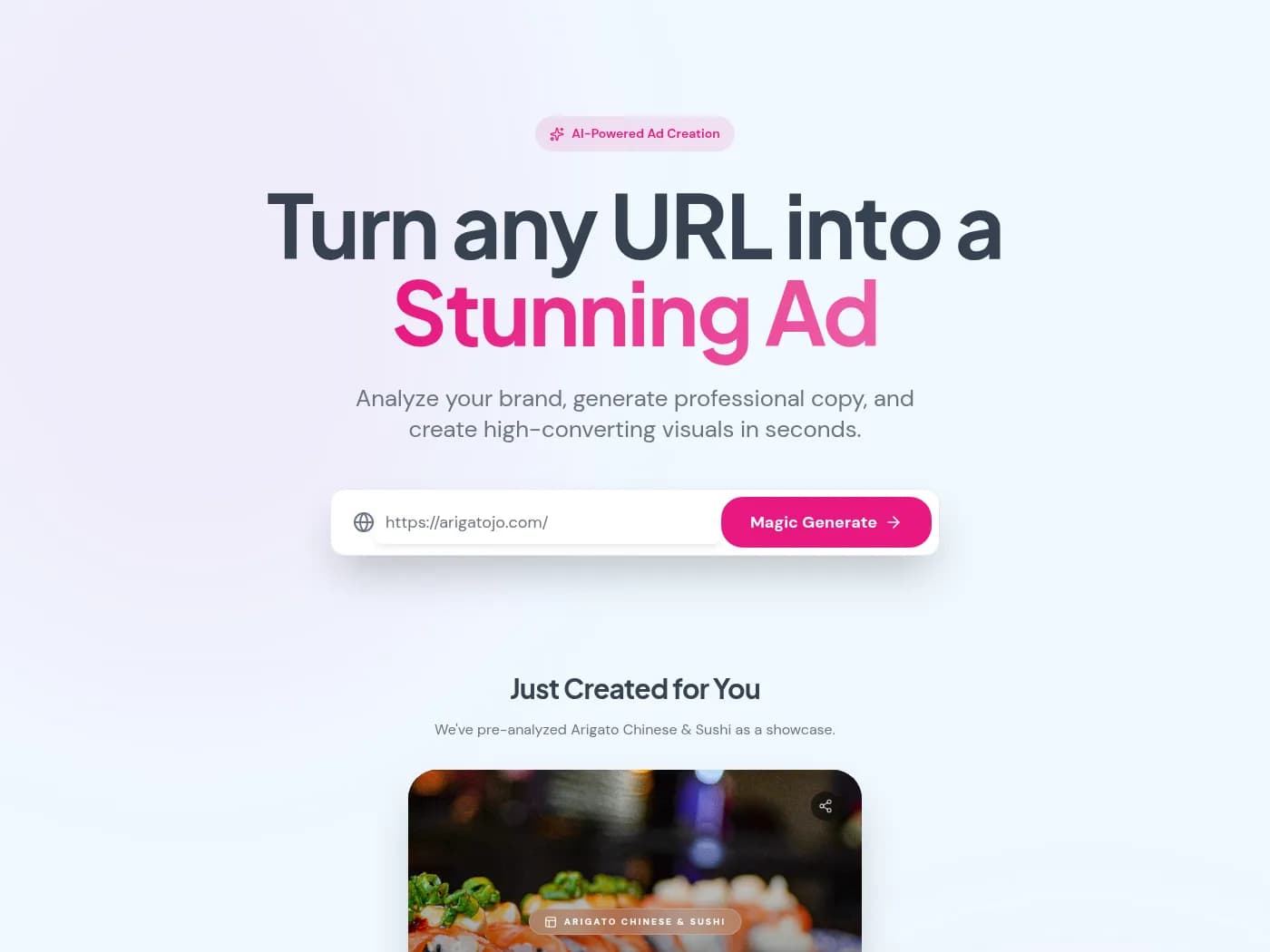 Ad Creator for Websites