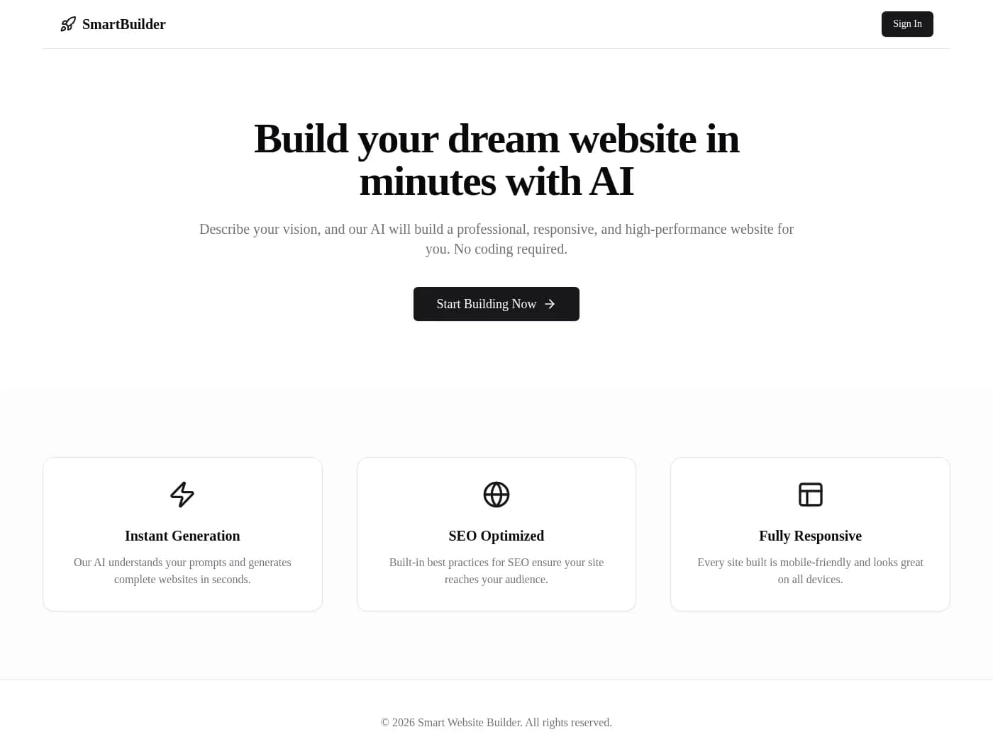 Smart Website Builder