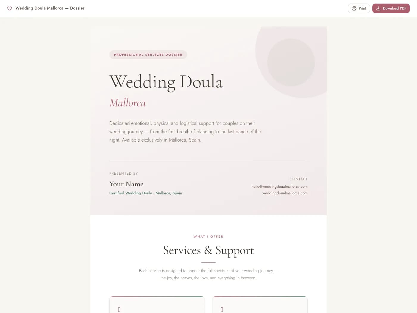 Website Dossier Generator