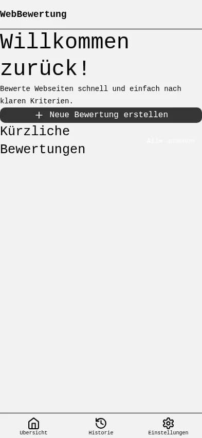 Website Bewertung App