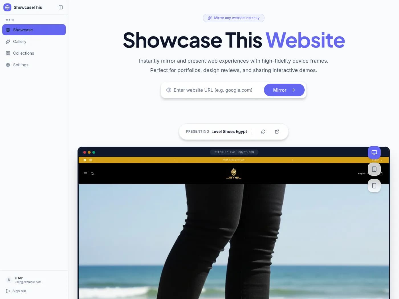 Showcase This Website