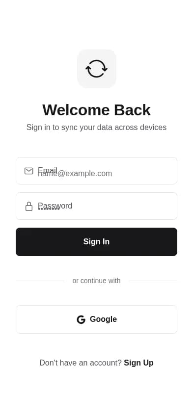 Website Sync App