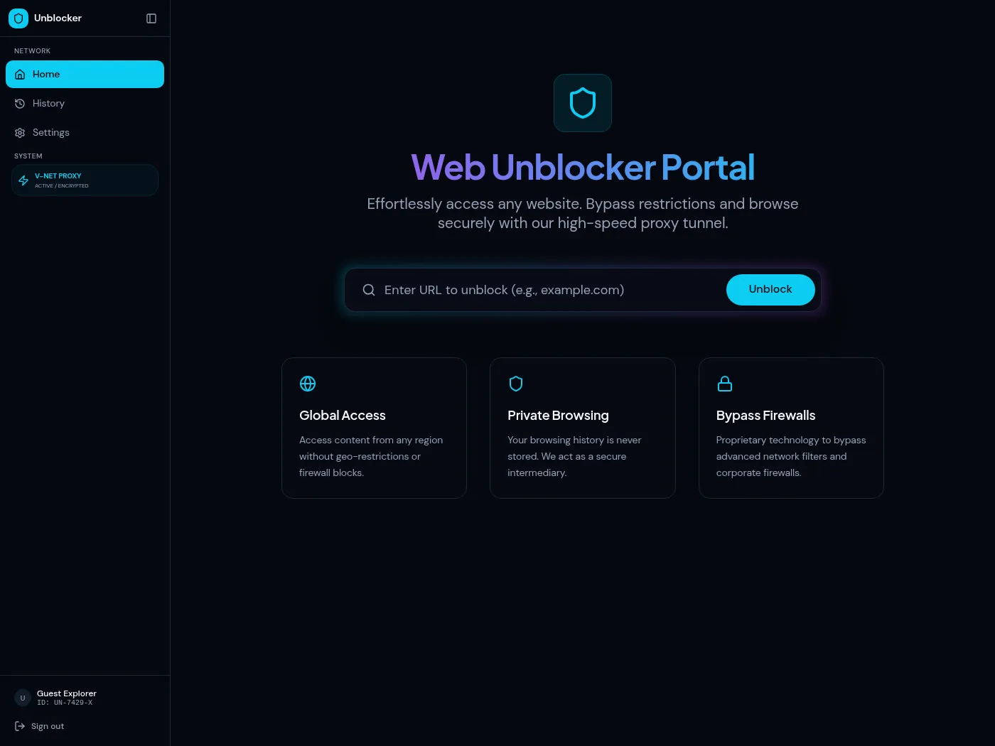 Web Unblocker Portal