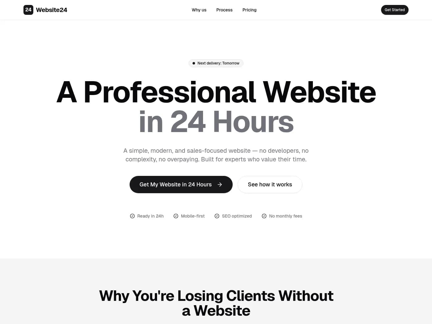 Website24 Hero Landing