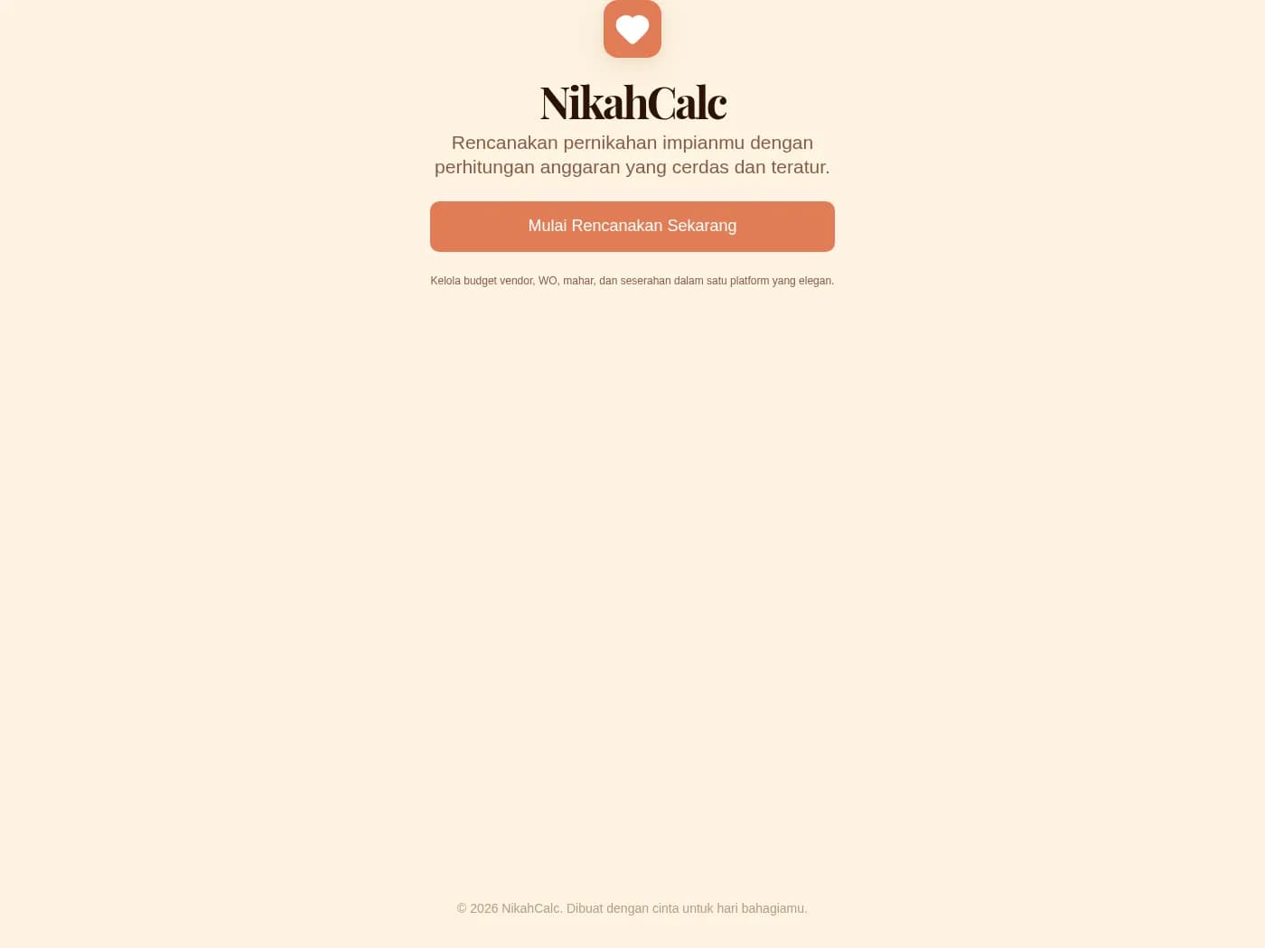 Wedding Budget Calculator