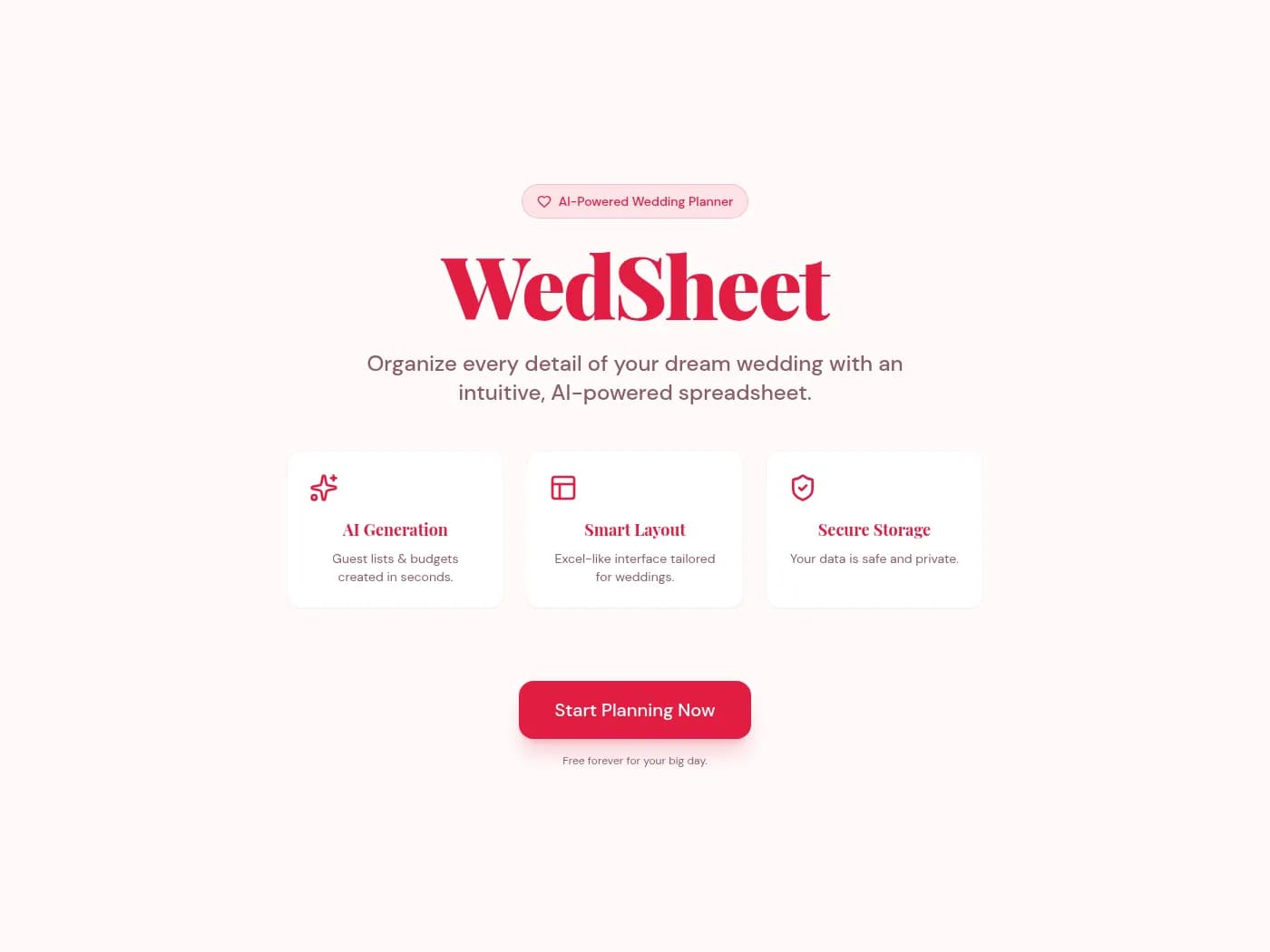 WedSheet Planner