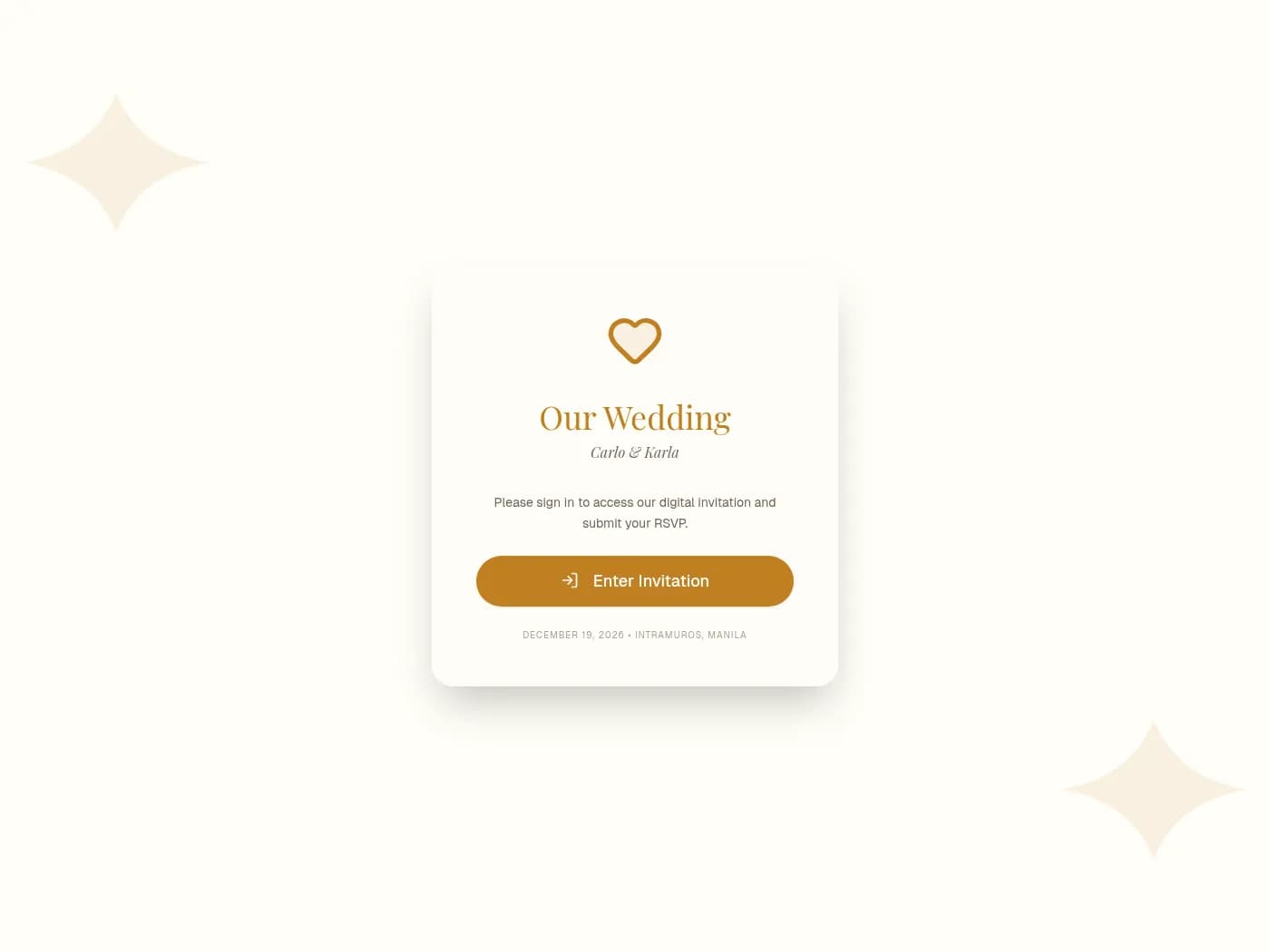 Carlo & Karla Wedding Invite