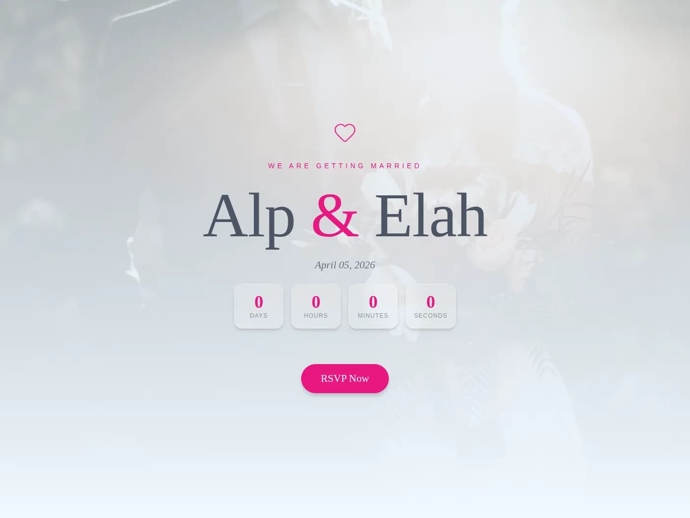 Alp & Elah Wedding Invite