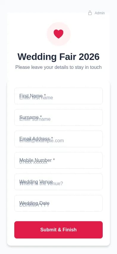 Wedding Lead Collector