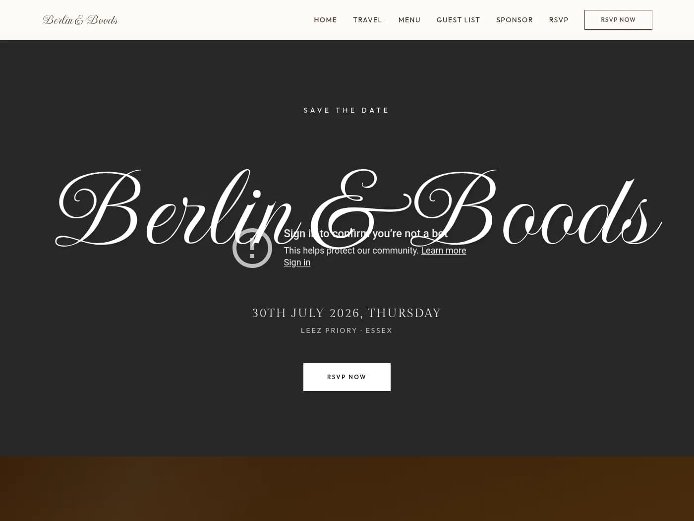 Boods and Berlin Wedding RSVP