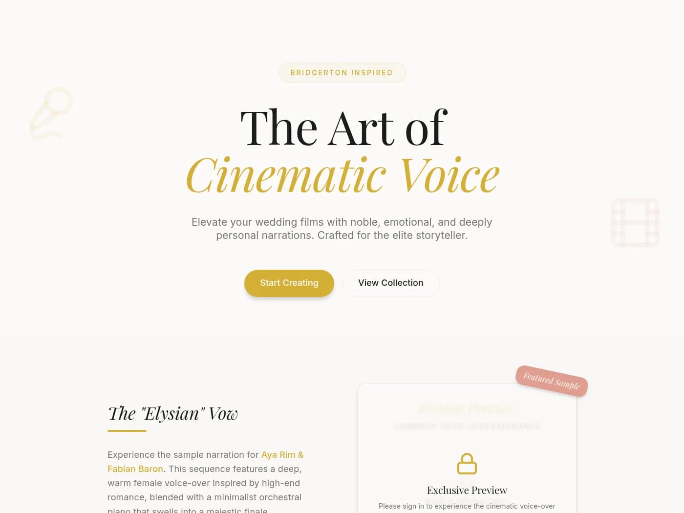 Wedding Film Voice Over