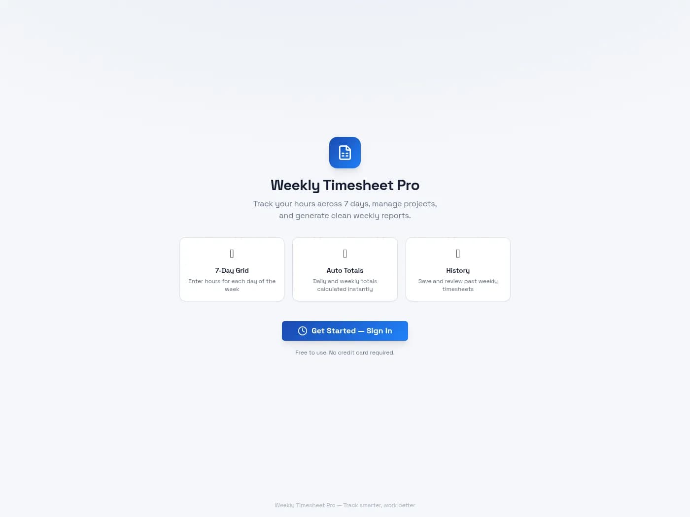 Weekly Timesheet Pro
