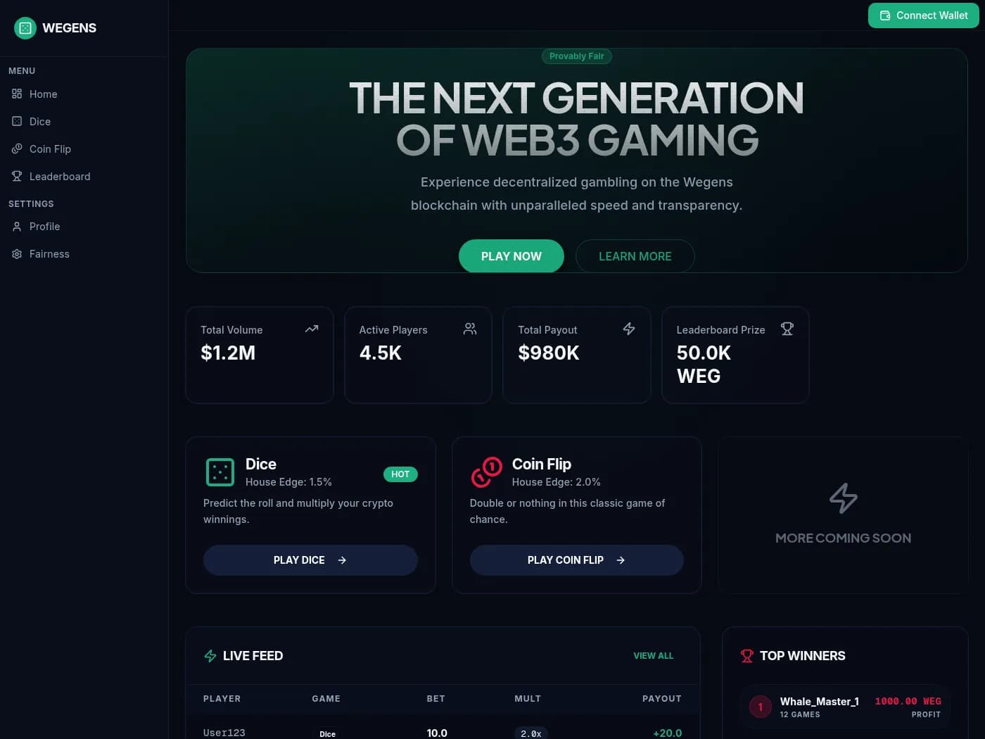 Wegens Web3 Casino