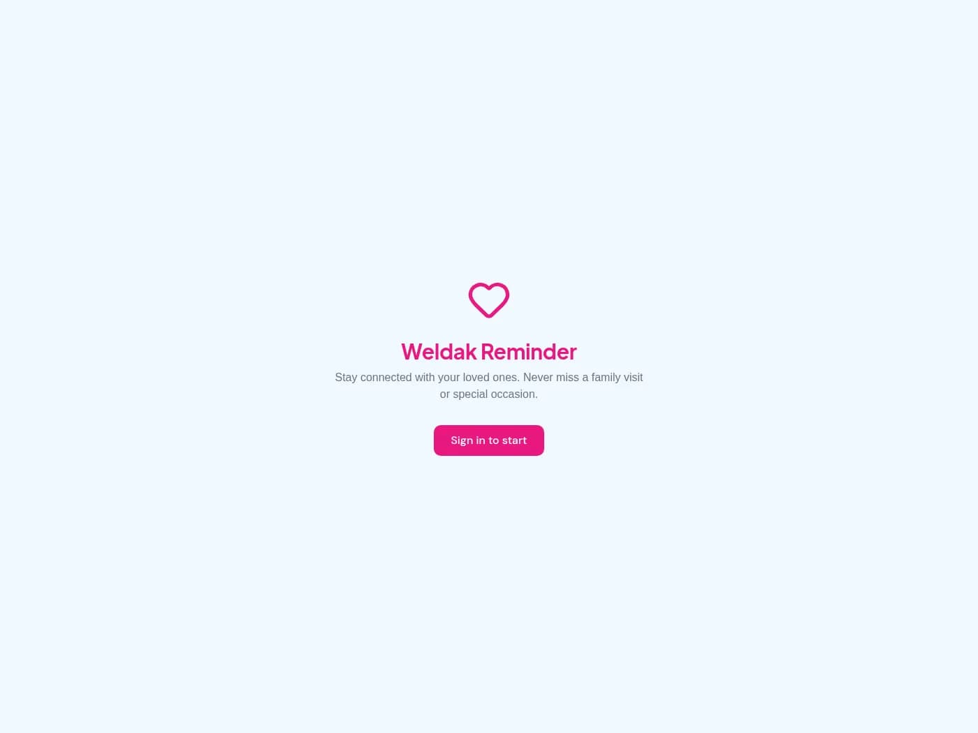 Weldak Reminder App