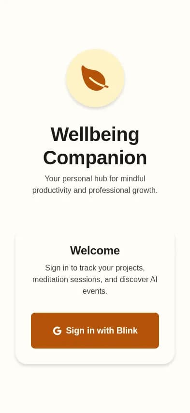 Wellbeing Companion App