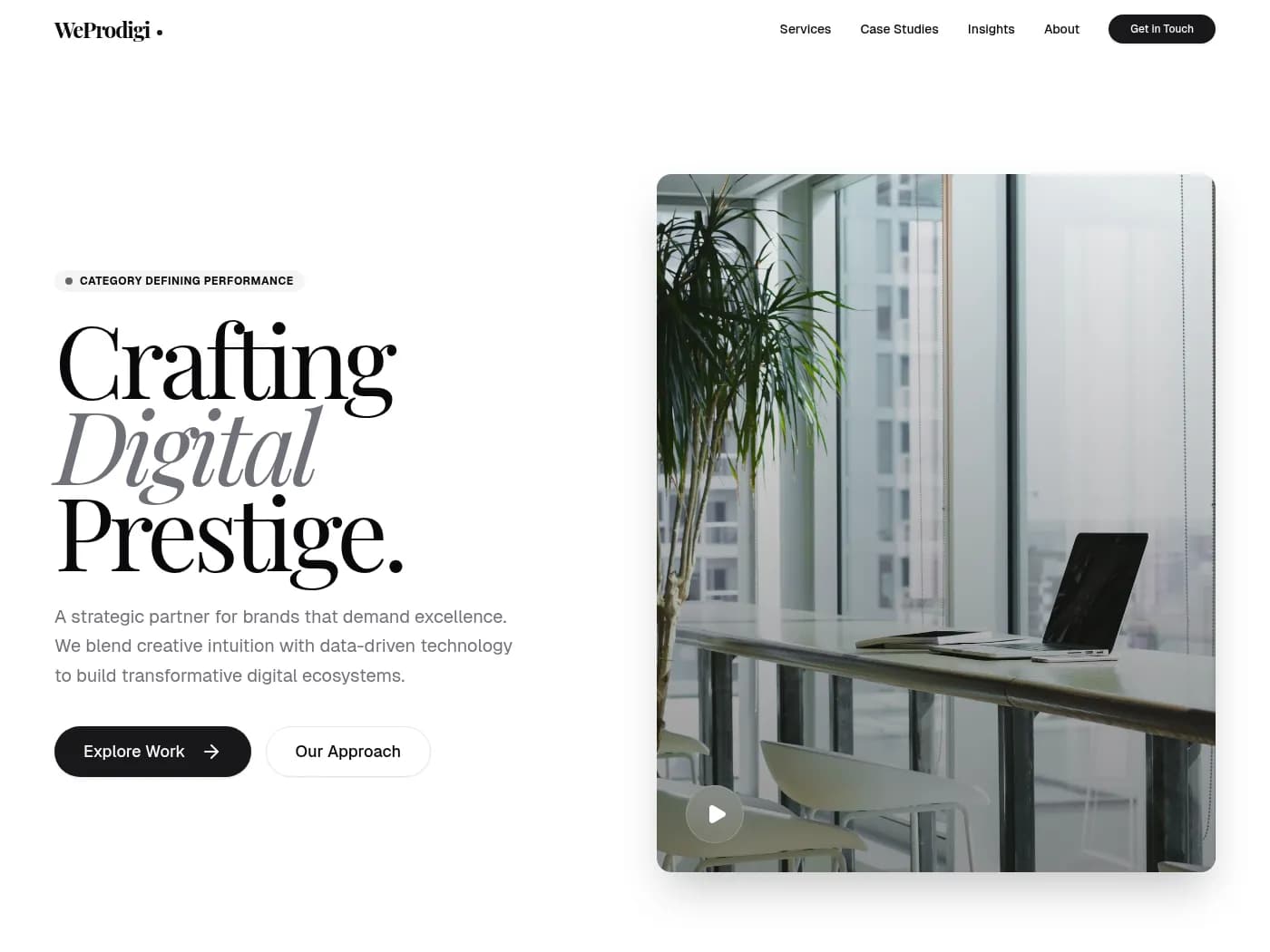WeProdigi Agency Homepage