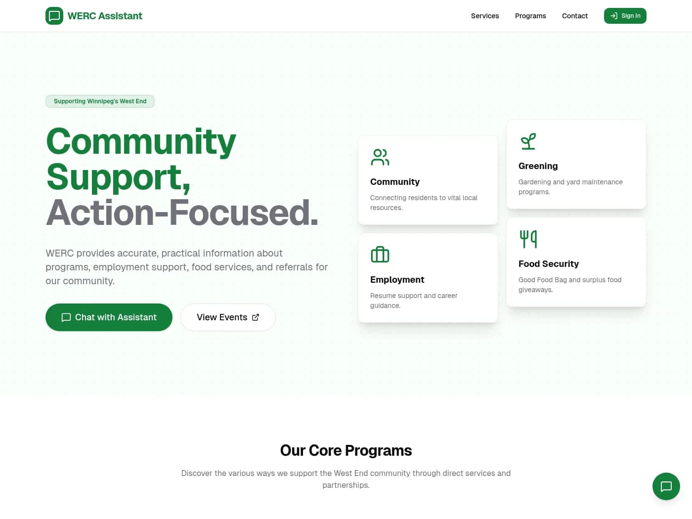 WERC Community Assistant