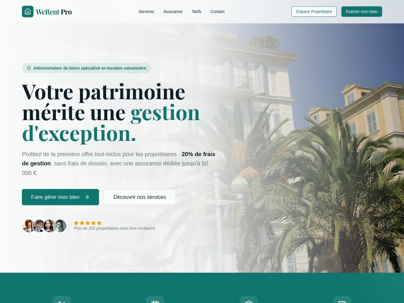 WeRent Pro Landing Page