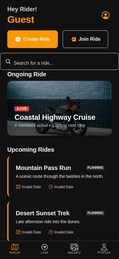 WeRide Group Rides