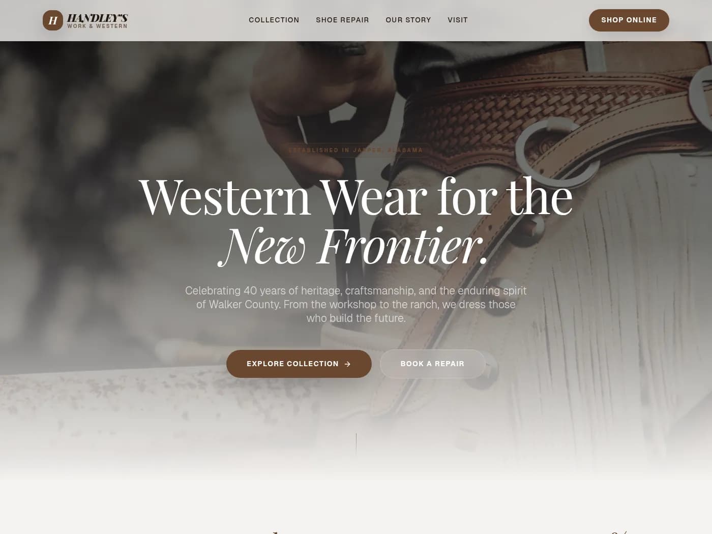 Handley's Western Wear Landing