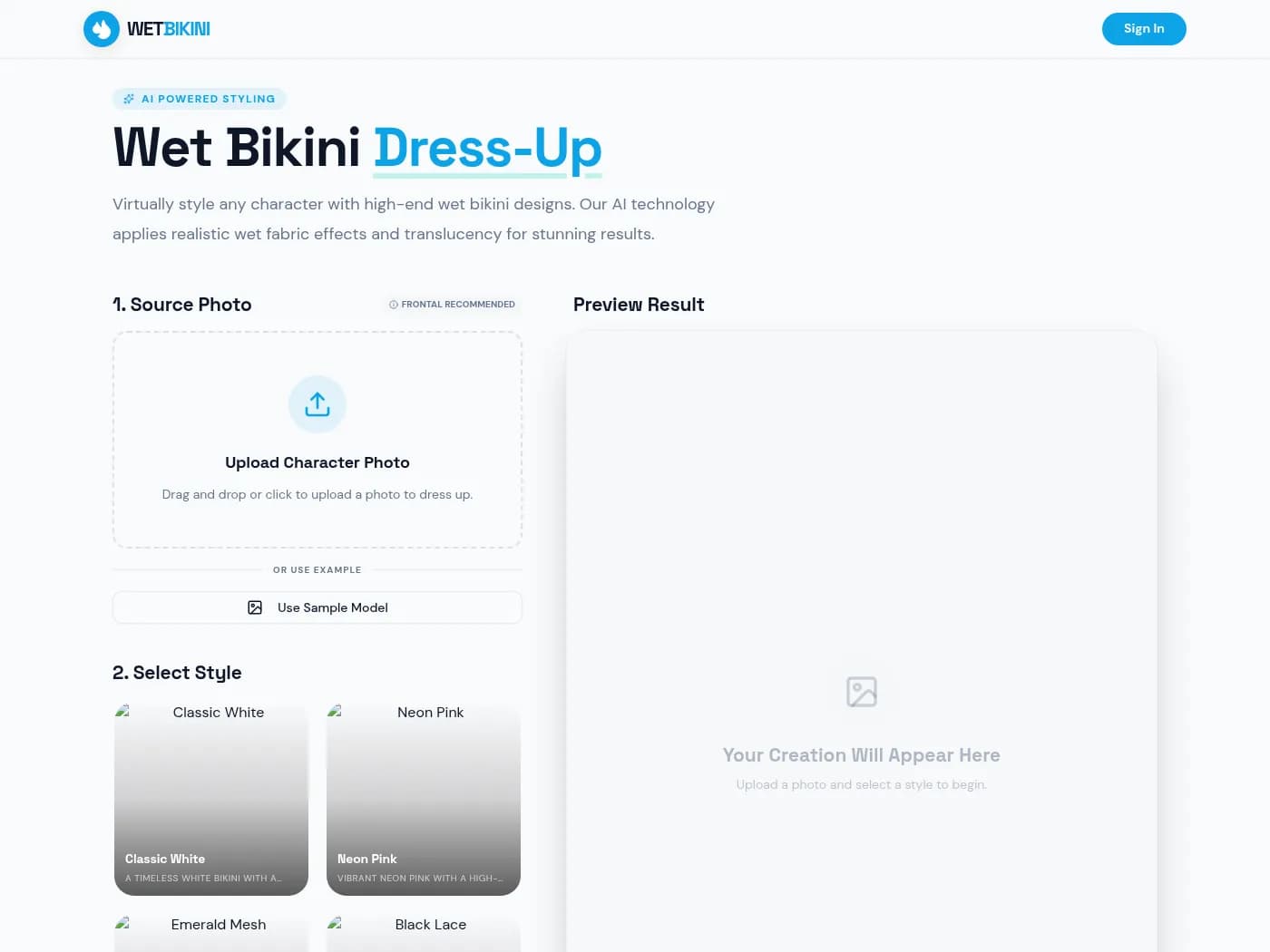 Wet Bikini Dress-Up