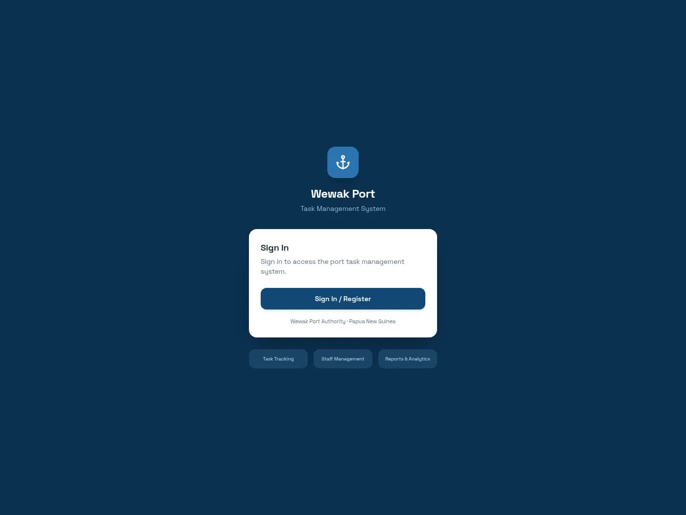 Wewak Port Task Manager