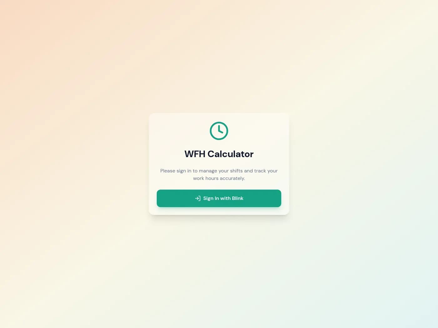 WFH Time Calculator