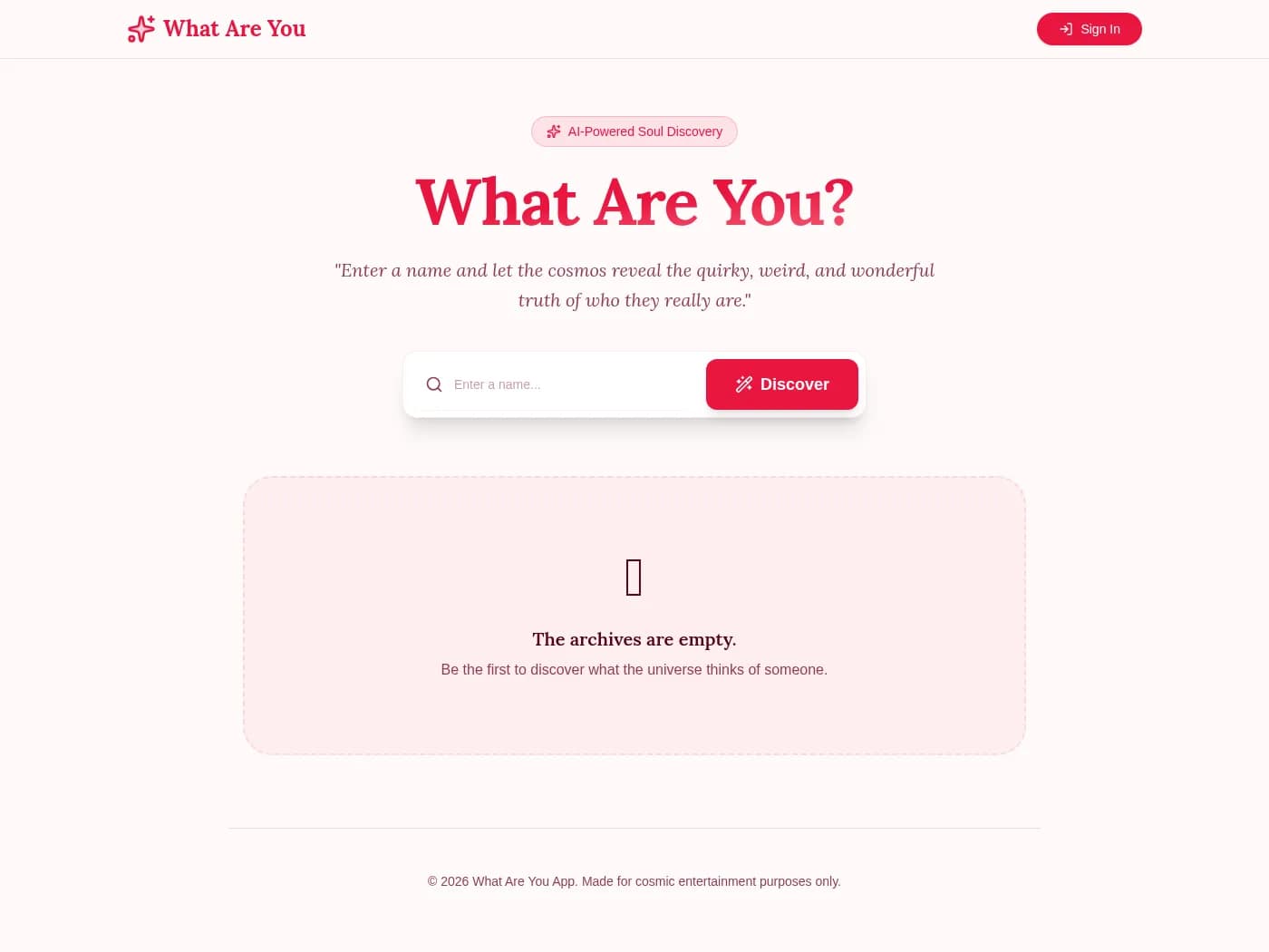 What Are You App