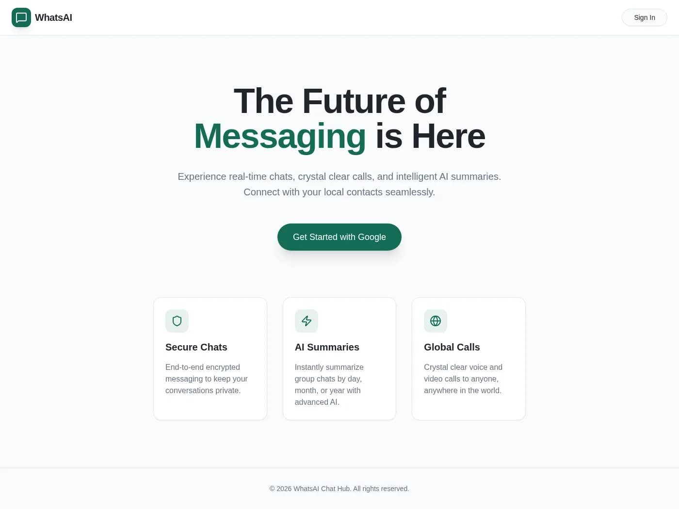 WhatsAI Chat Hub