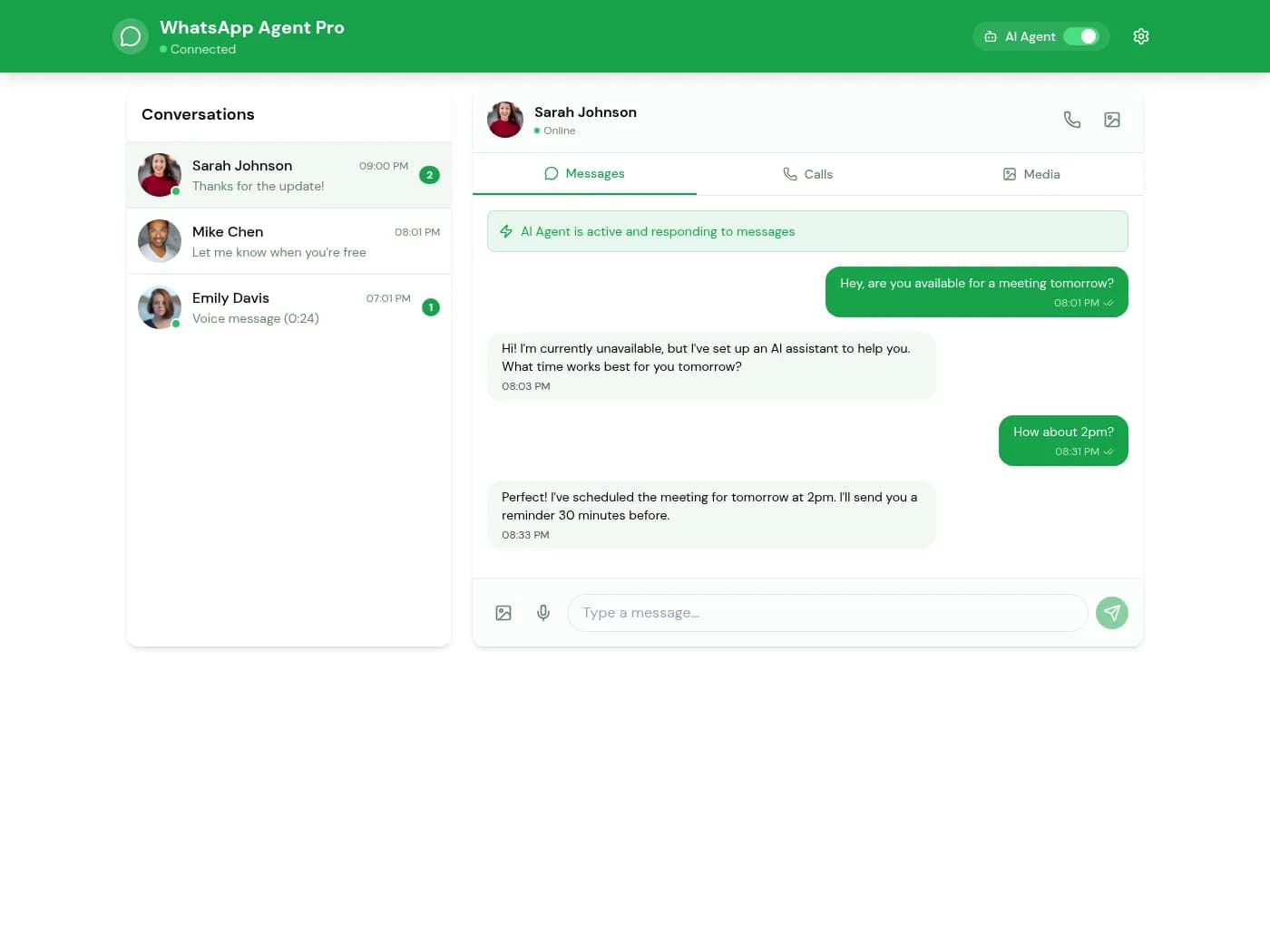 WhatsApp Agent Pro
