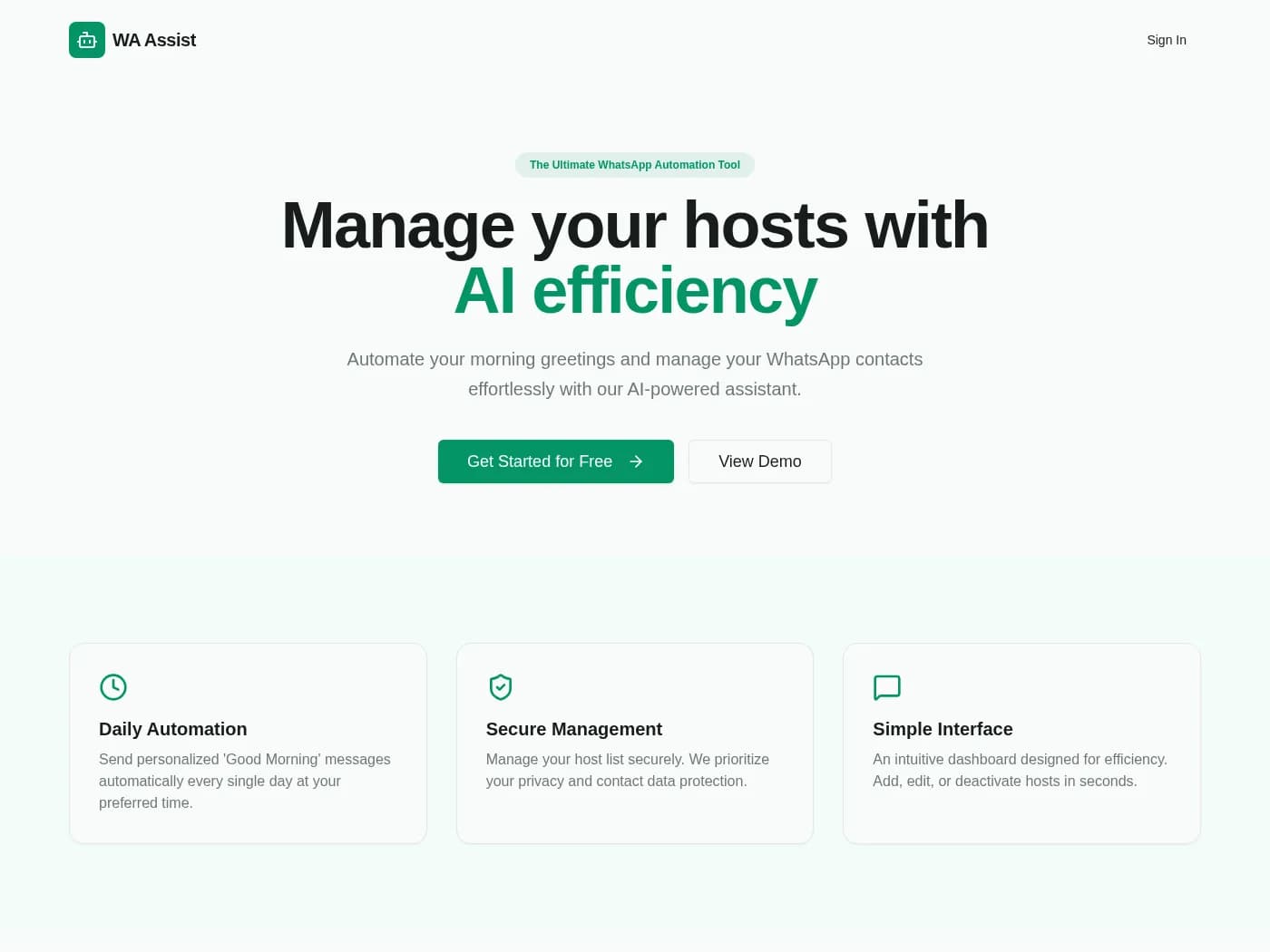 WhatsApp AI Host Assistant